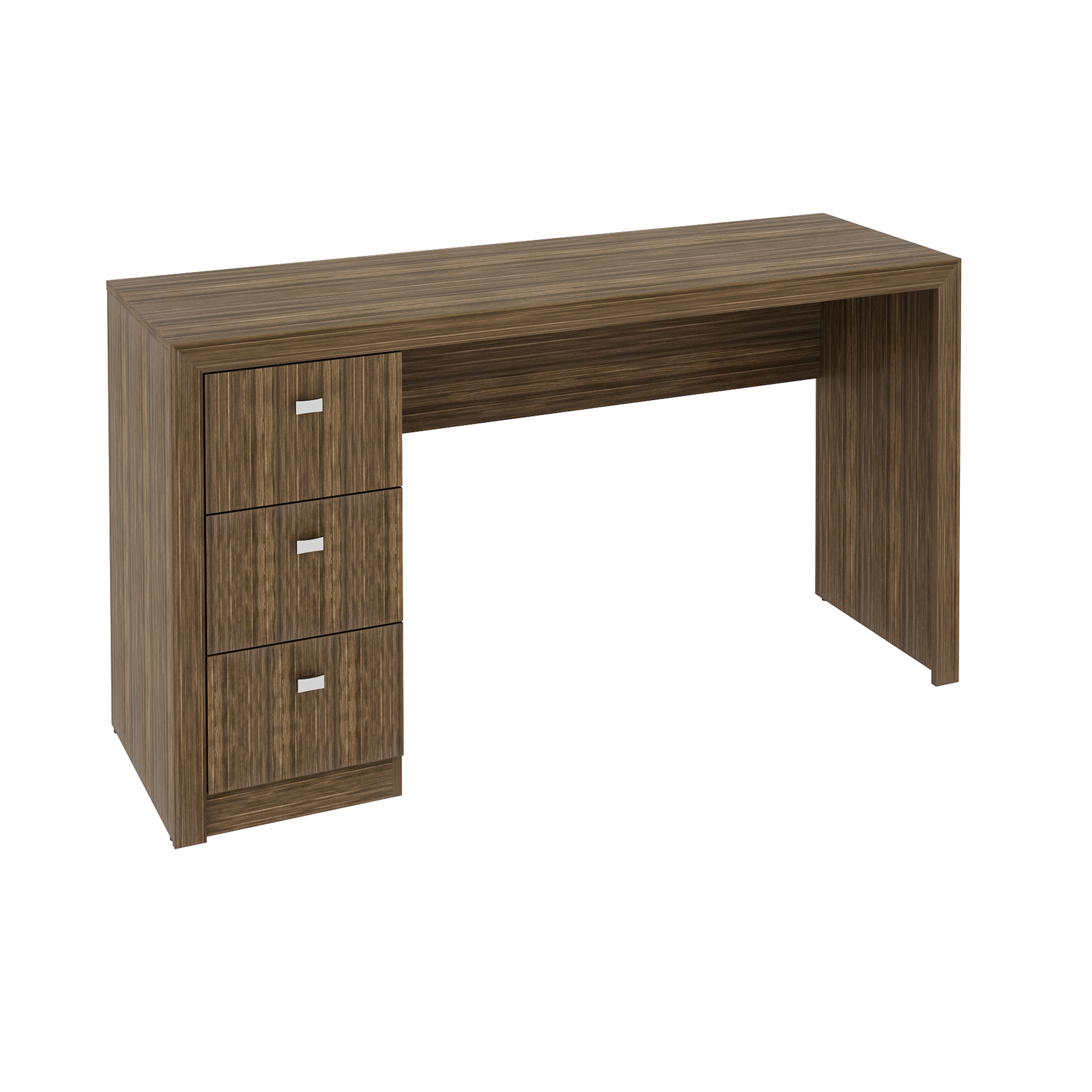 Mesa Escrivaninha para Escritório Home Office 136cm com 3 Gavetas ...