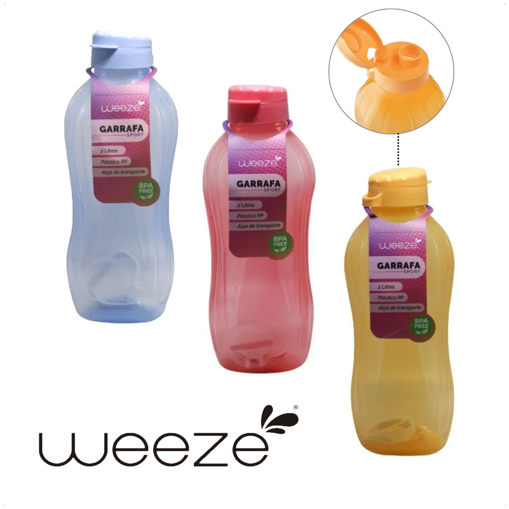 Garrafa Squeeze 2L Fitness Água Academia Reforçada Colors - Tagata Store