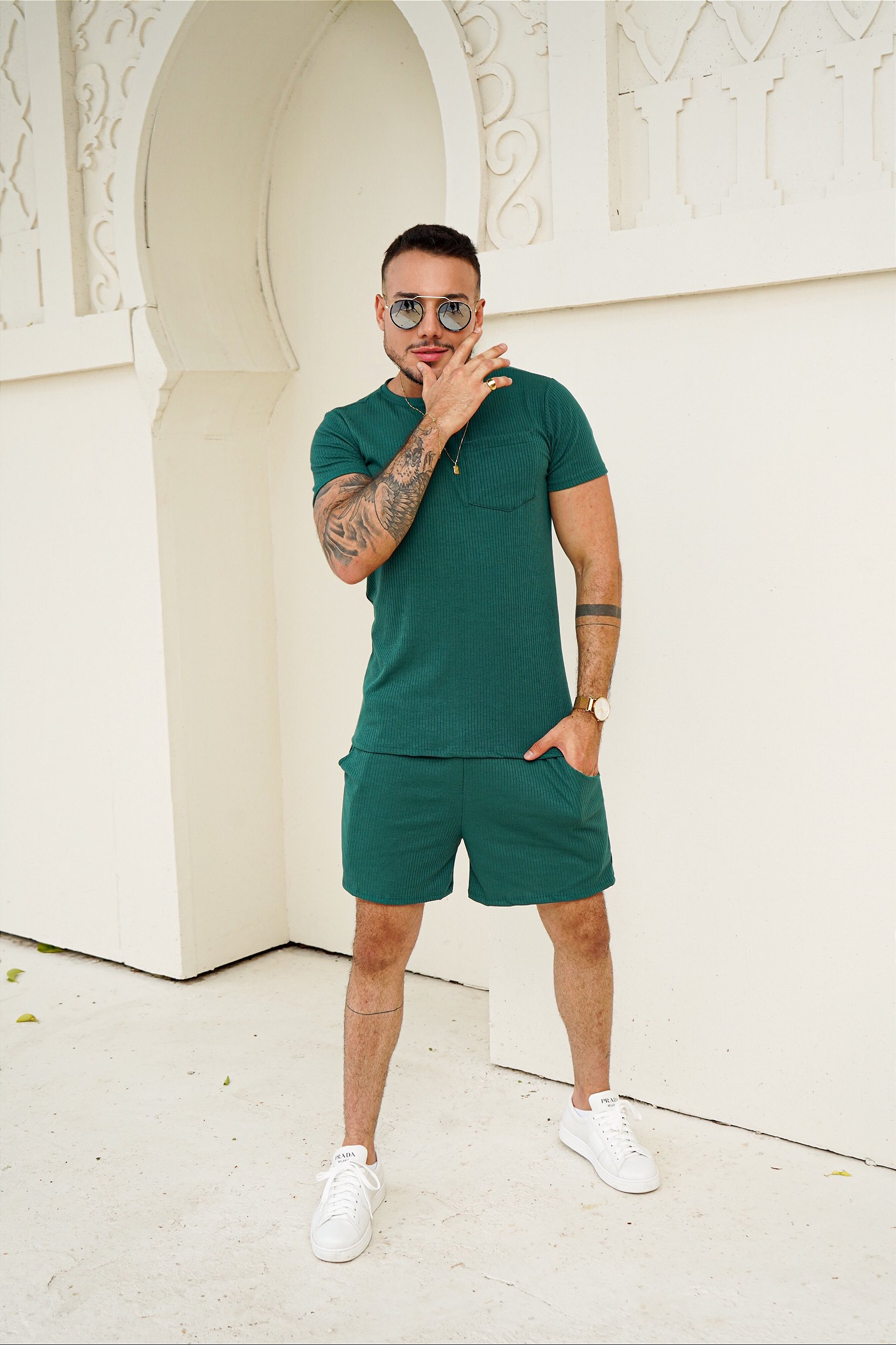 Conjunto Canelado Verde - Dennis Beumont