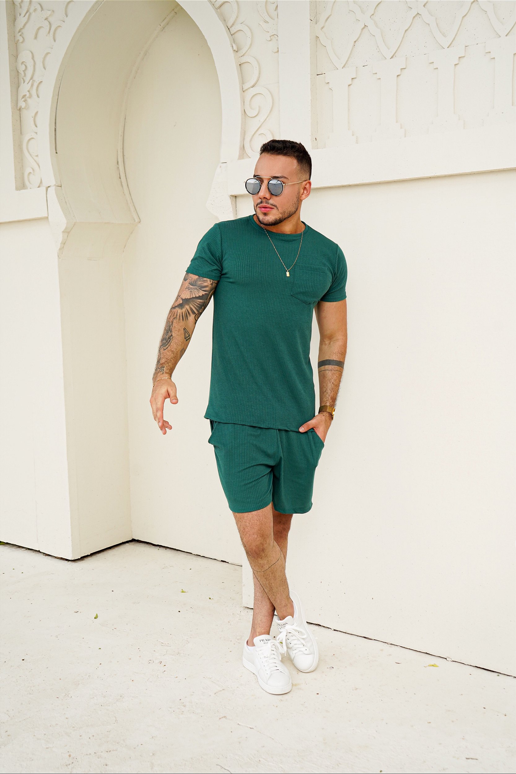 Conjunto Canelado Verde - Dennis Beumont