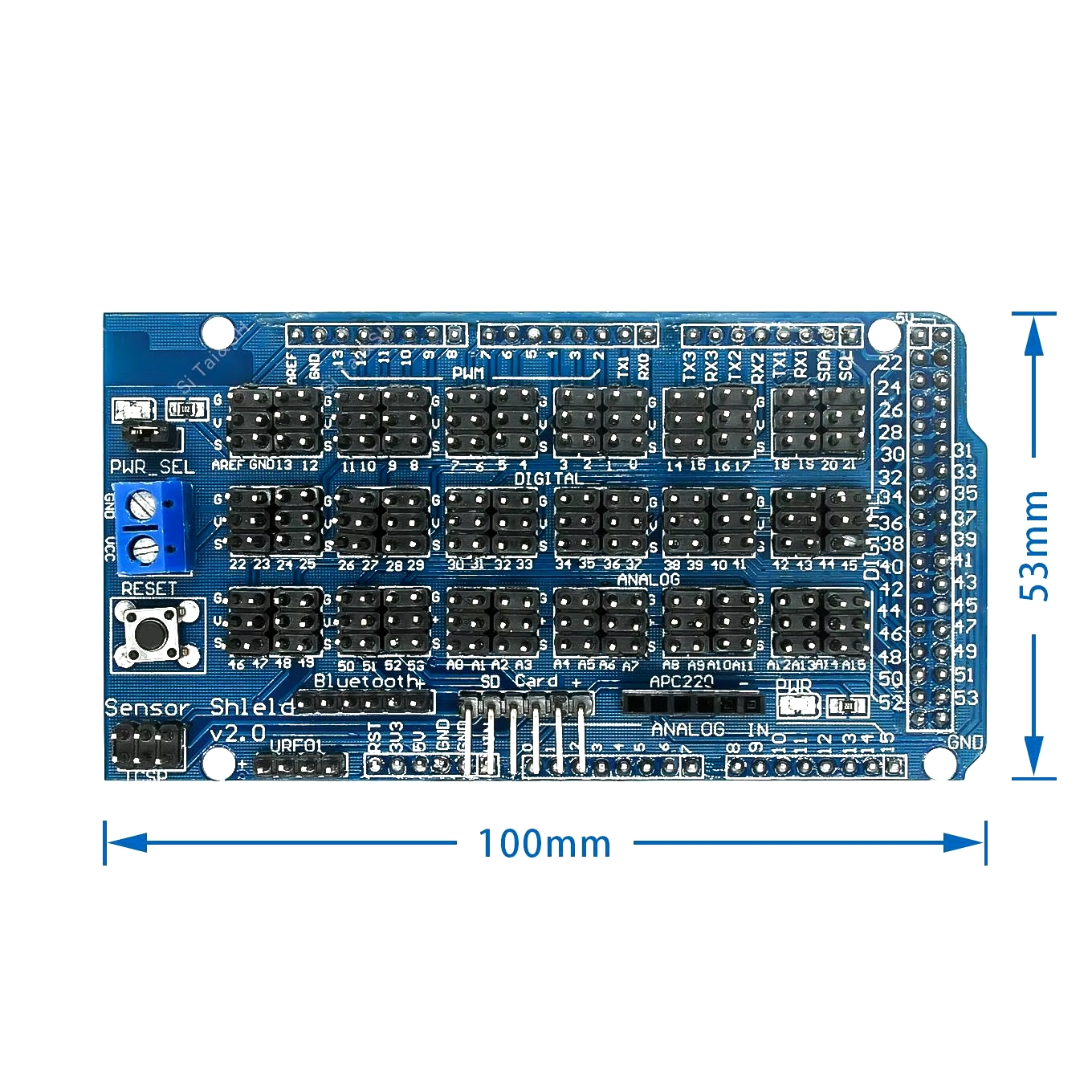 Placa Sensor Shield V2.0 Para Arduino Mega - Safira Tecnologia