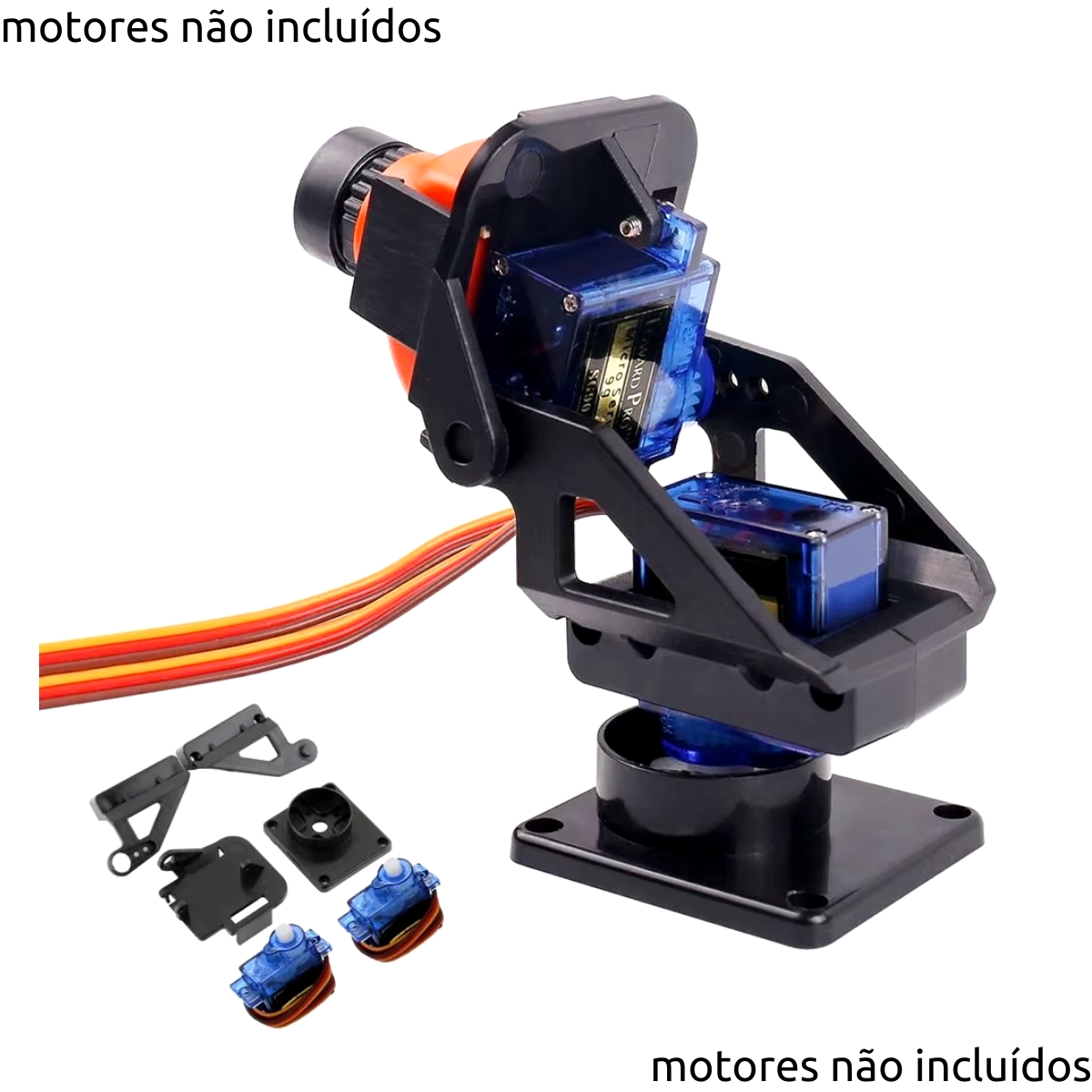 Suporte Servo Motor Sg90 Pan Tilt P/ Arduino Robótica - Safira Tecnologia