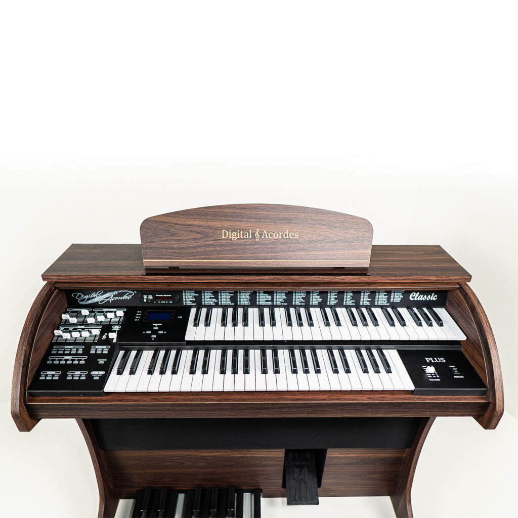 Orgão Eletrônico Digital Acordes modelo Classic Infinity Marrom Fosco ...