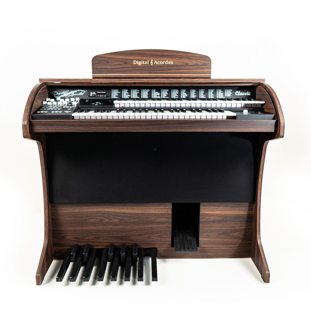 Orgão Eletrônico Digital Acordes modelo Classic Infinity Marrom Fosco ...