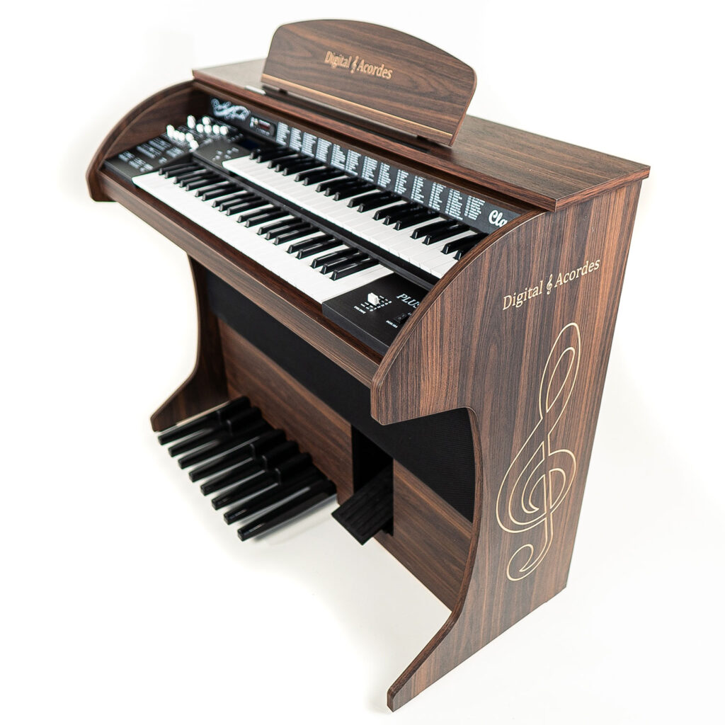 Orgão Eletrônico Digital Acordes modelo Classic Infinity Marrom Fosco ...