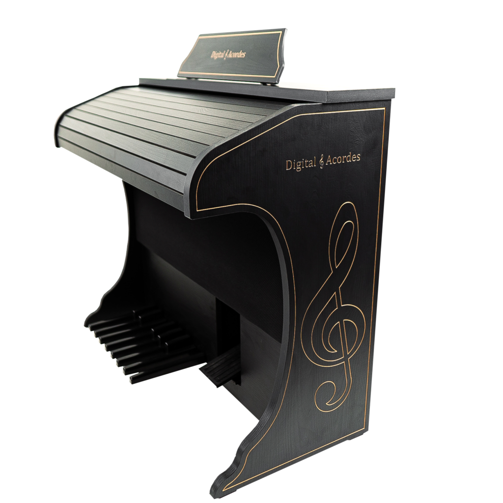 Orgão Eletrônico Digital Acordes modelo AC-300 Infinity Preto fosco ...