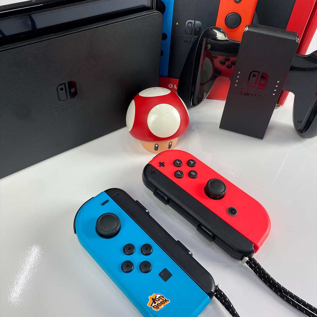 Console Nintendo Switch Oled Seminovo Vermelho E Azul Neon