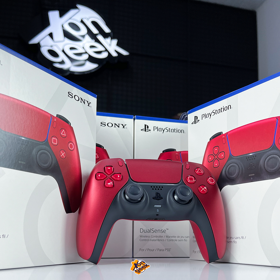 Controle Dualsense PS5 Vermelho Volcanic Red - Sony - XonGeek - O ...