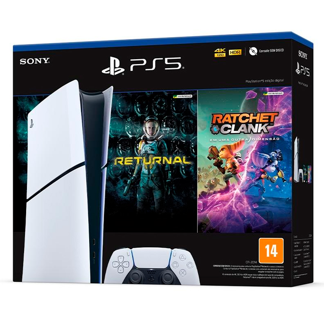 Playstation 5 Slim Bundle Returnal e Ratchet Clank Digital PS5 XonGeek O Melhor em Games e Tecnologia voce encontra aqui