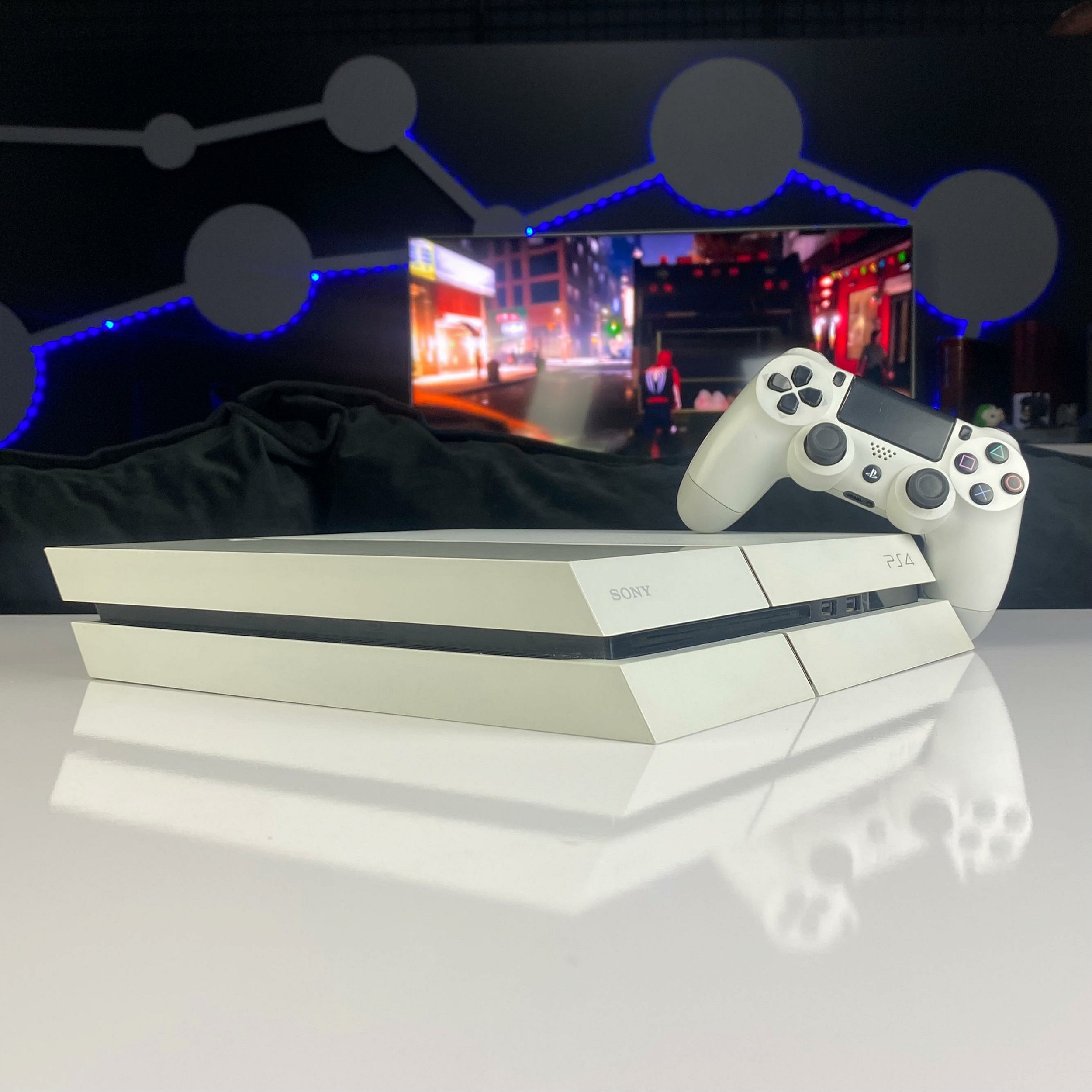 Console Playstation 4 Fat 500GB Glacier White - PS4 Sony (Seminovo ...