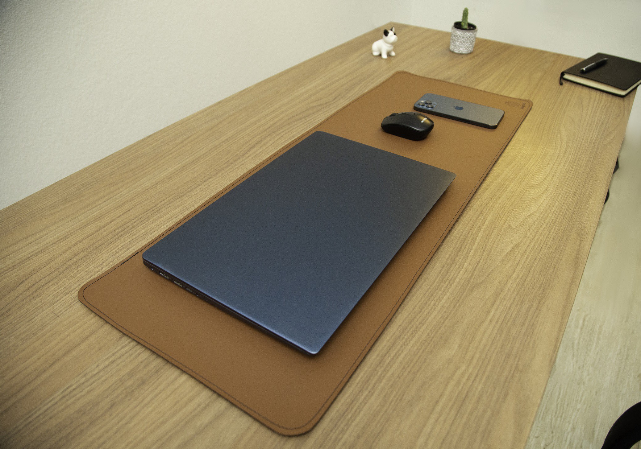 Mouse Pad 80x30 Desk KingPag em Couro - Caramelo - KingPad