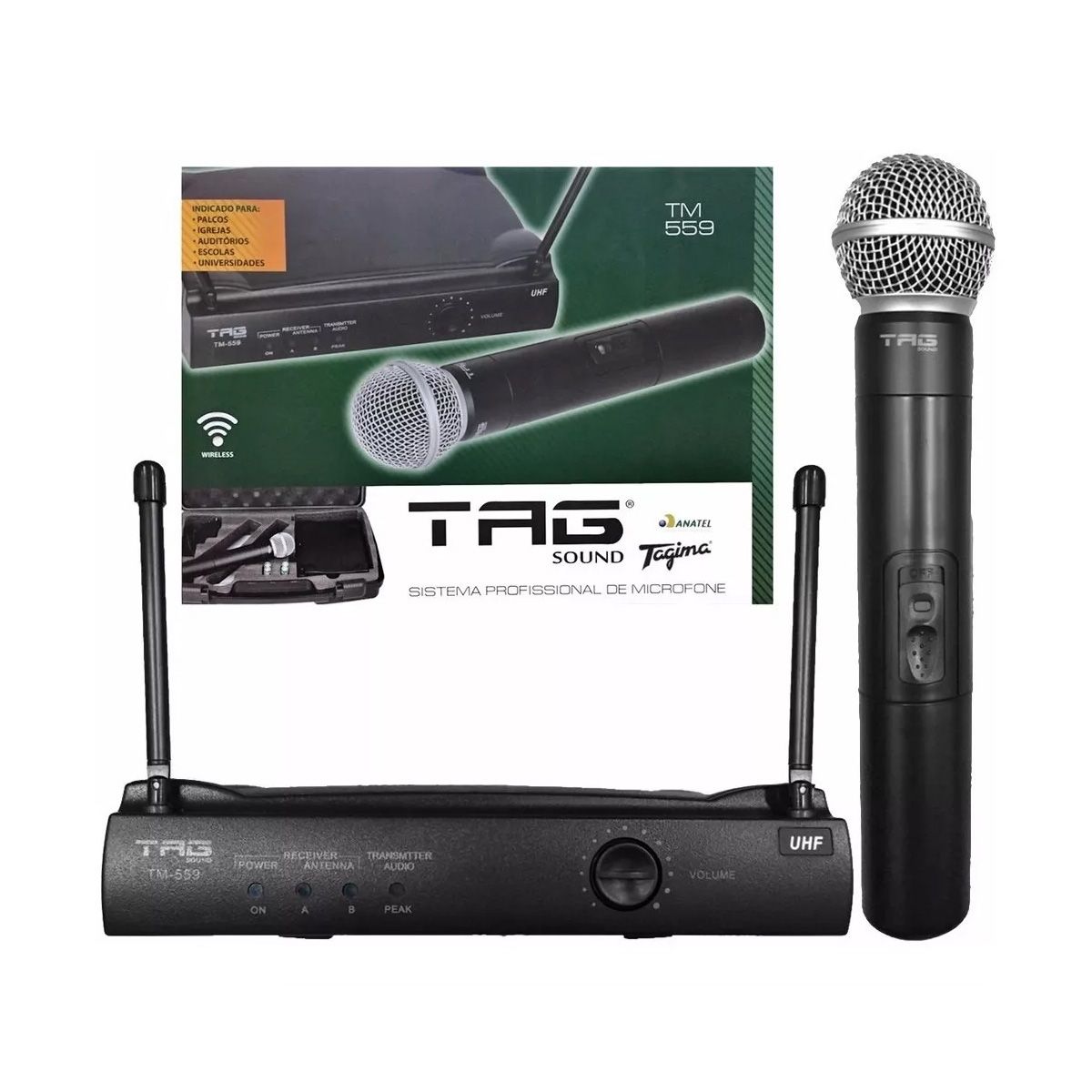 MICROFONE SEM FIO UHF TM559 - TAG SOUND - AudioDriver Instrumentos ...