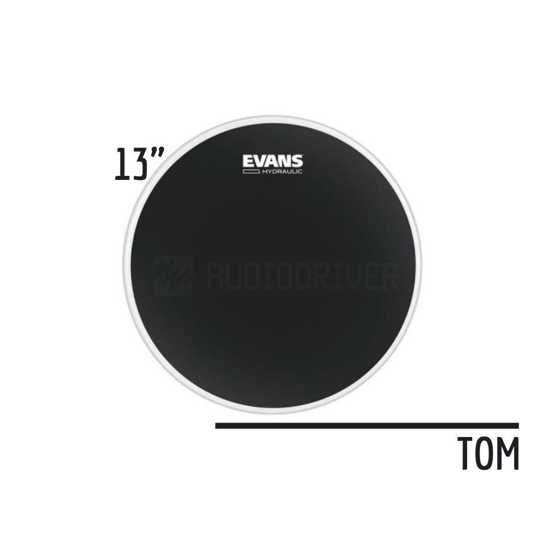 Kit de Pele para Bateria 12" 13" 16" e 14" Porosa Hydraulic HBG Preta - Evans - AudioDriver ...