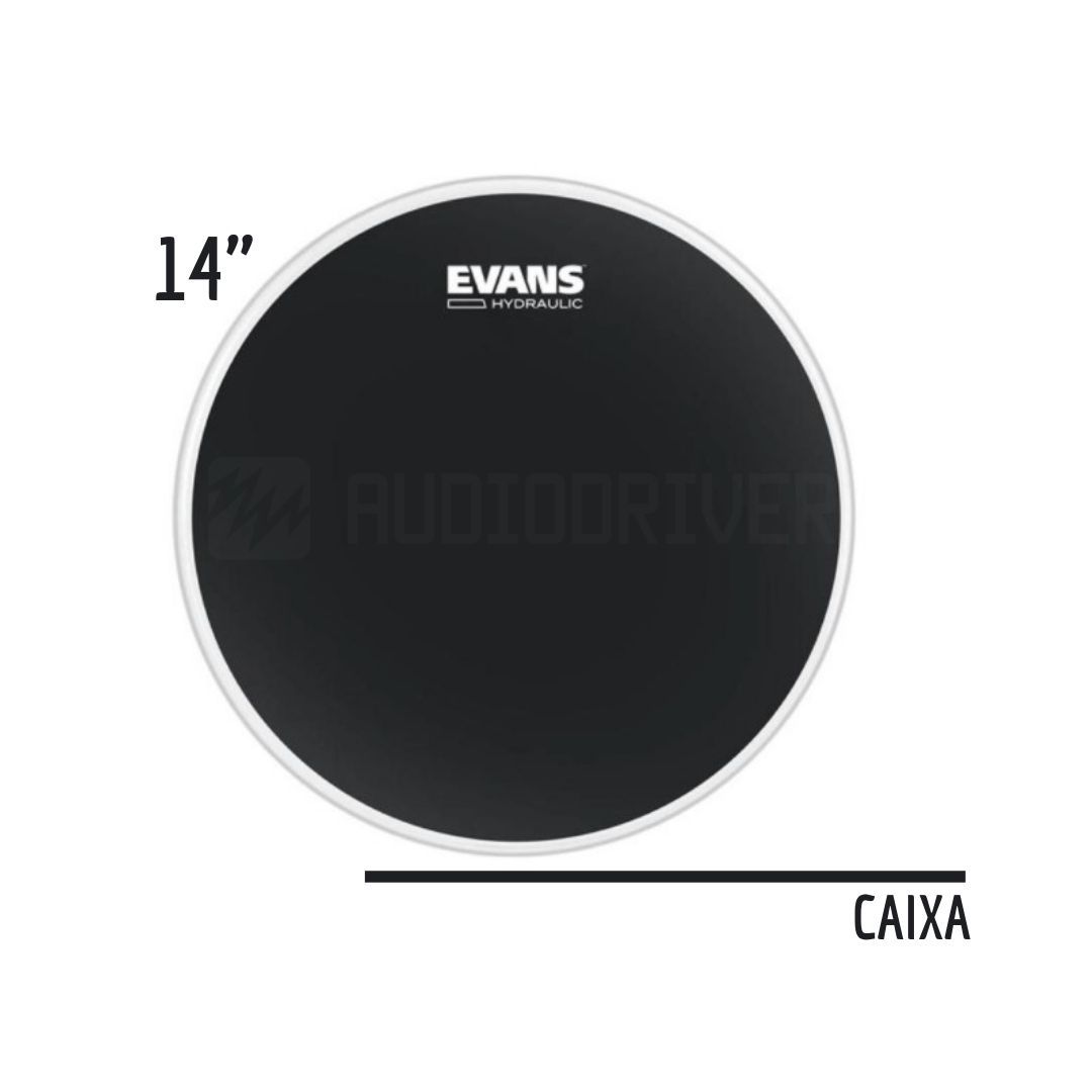 Kit de Pele para Bateria 12" 13" 16" e 14" Porosa Hydraulic HBG Preta - Evans - AudioDriver ...
