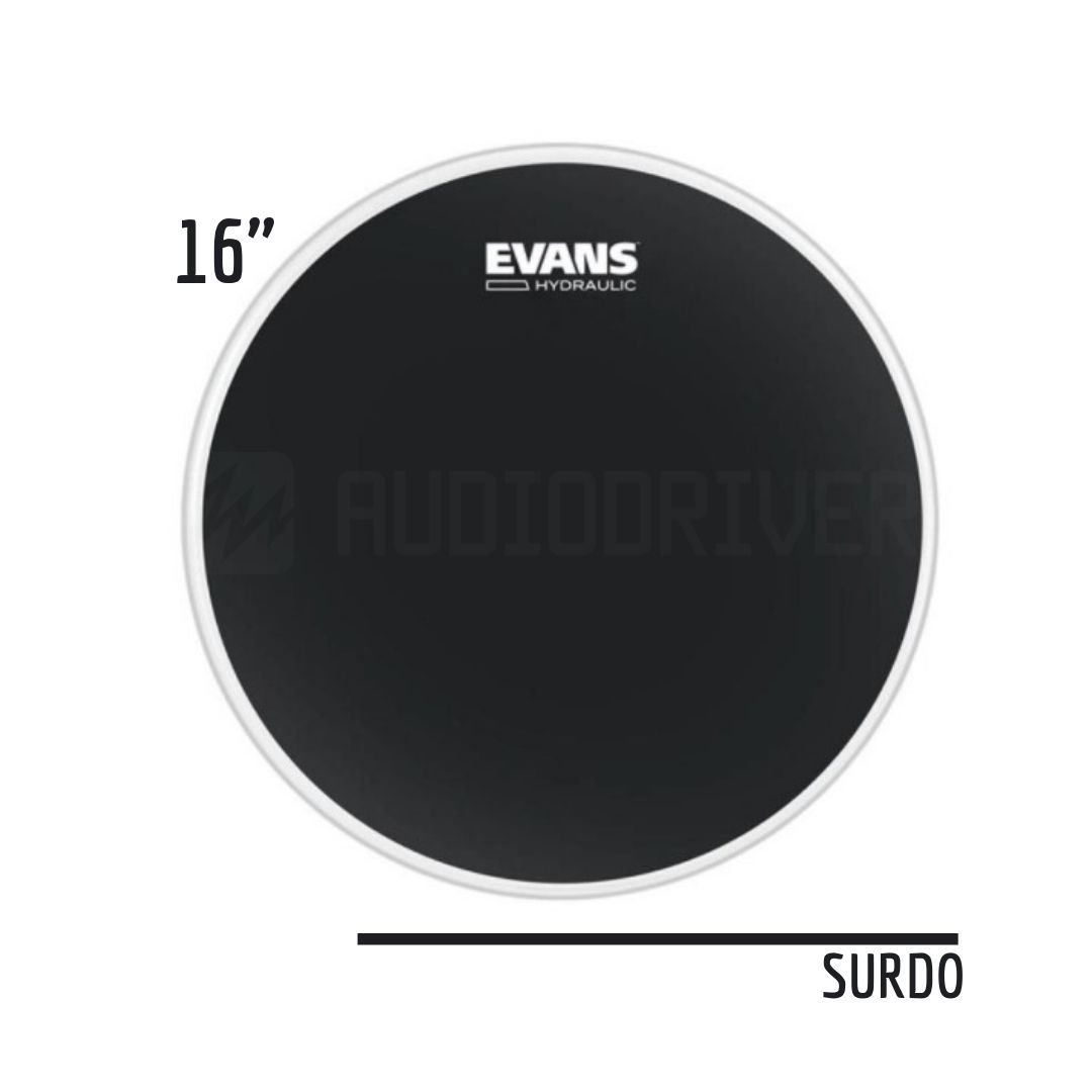 Kit de Pele para Bateria 12" 13" 16" e 14" Porosa Hydraulic HBG Preta - Evans - AudioDriver ...