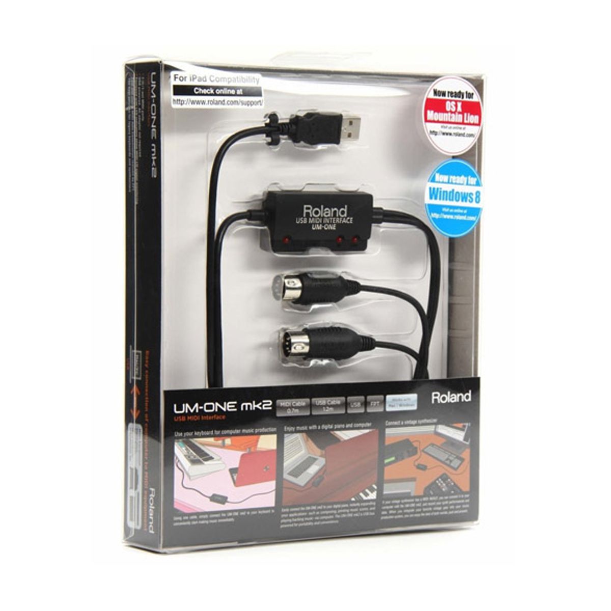 Interface de Áudio Roland Midi USB UM-ONE-MK2 - AudioDriver ...