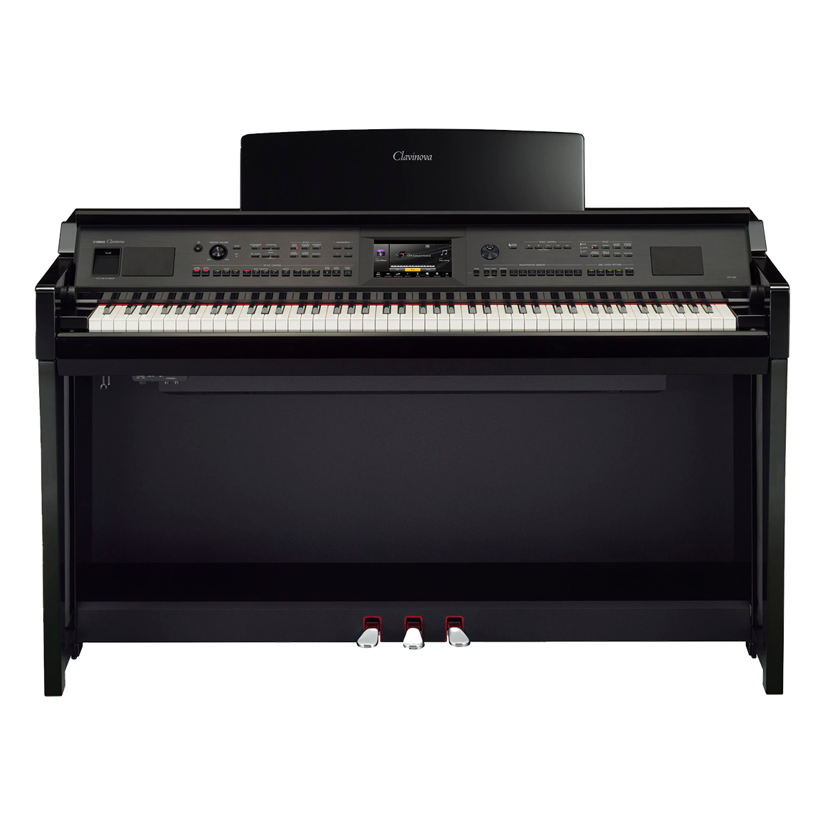 Piano Vertical Digital 88 Teclas Yamaha Clavinova CVP-805 Preto Polido ...