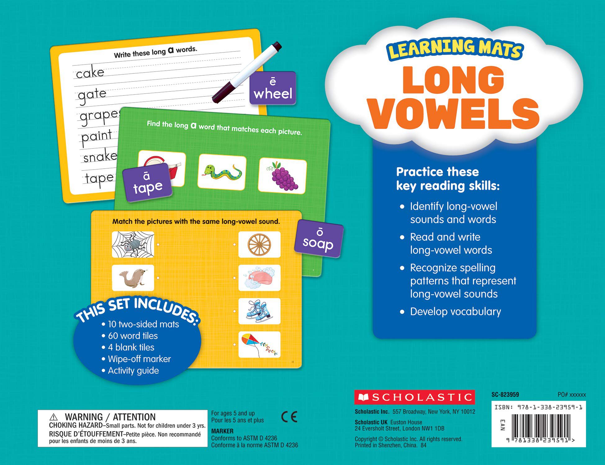 learning mats long vowels - Books R Toys