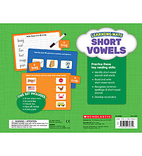 learning mats short vowels - Books R Toys