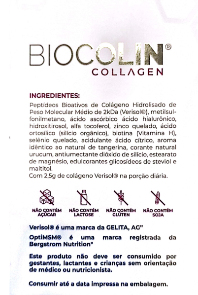 BIOCOLIN® - O Colágeno com 2,5g de Colágeno Verisol - Caribé Nutrição e ...
