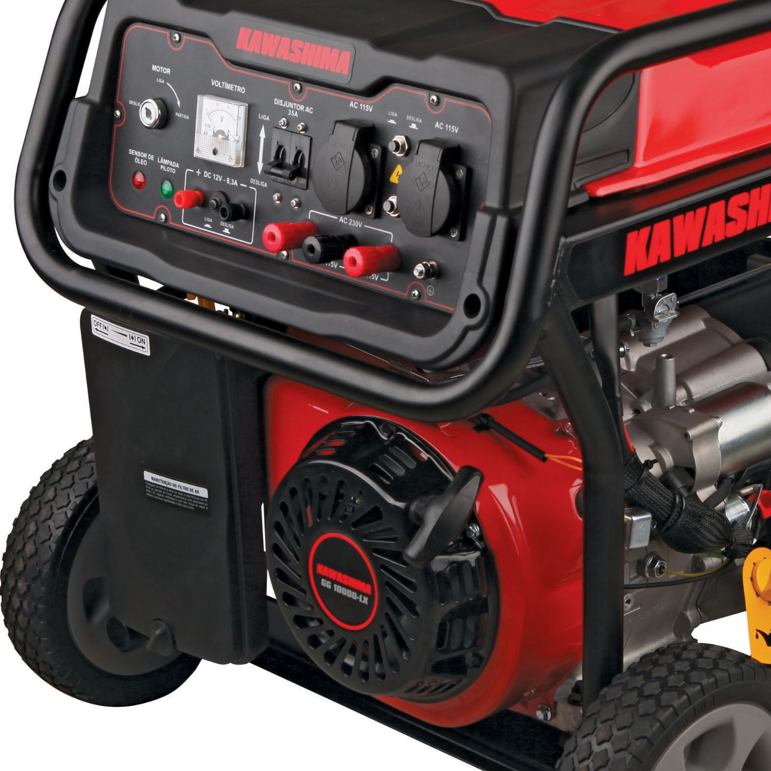 Gerador Kawashima GG10000LX À Gasolina Monofásico 9000W Bivolt 60Hz 4T ...
