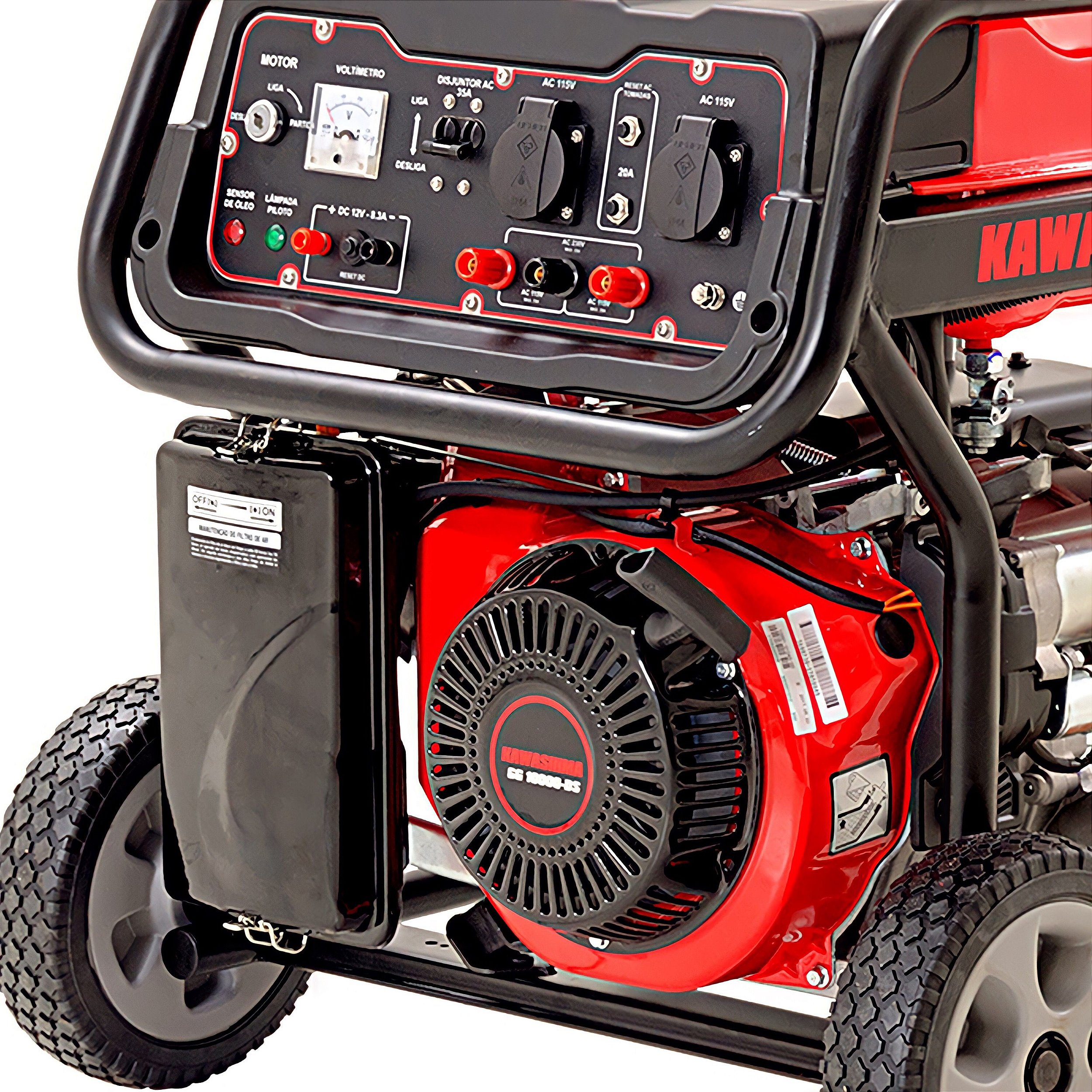 Gerador Kawashima GG10000AS À Gasolina Monofásico 9000W Bivolt 60Hz 4T ...