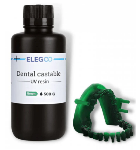 Resina Dental Calcinável Elegoo 500g Verde Fundição Precisa 3d