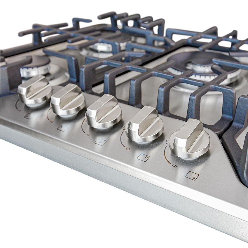 Fogão Cooktop 5 bocas industrial e profissional em aço INOX 304 - TGrill