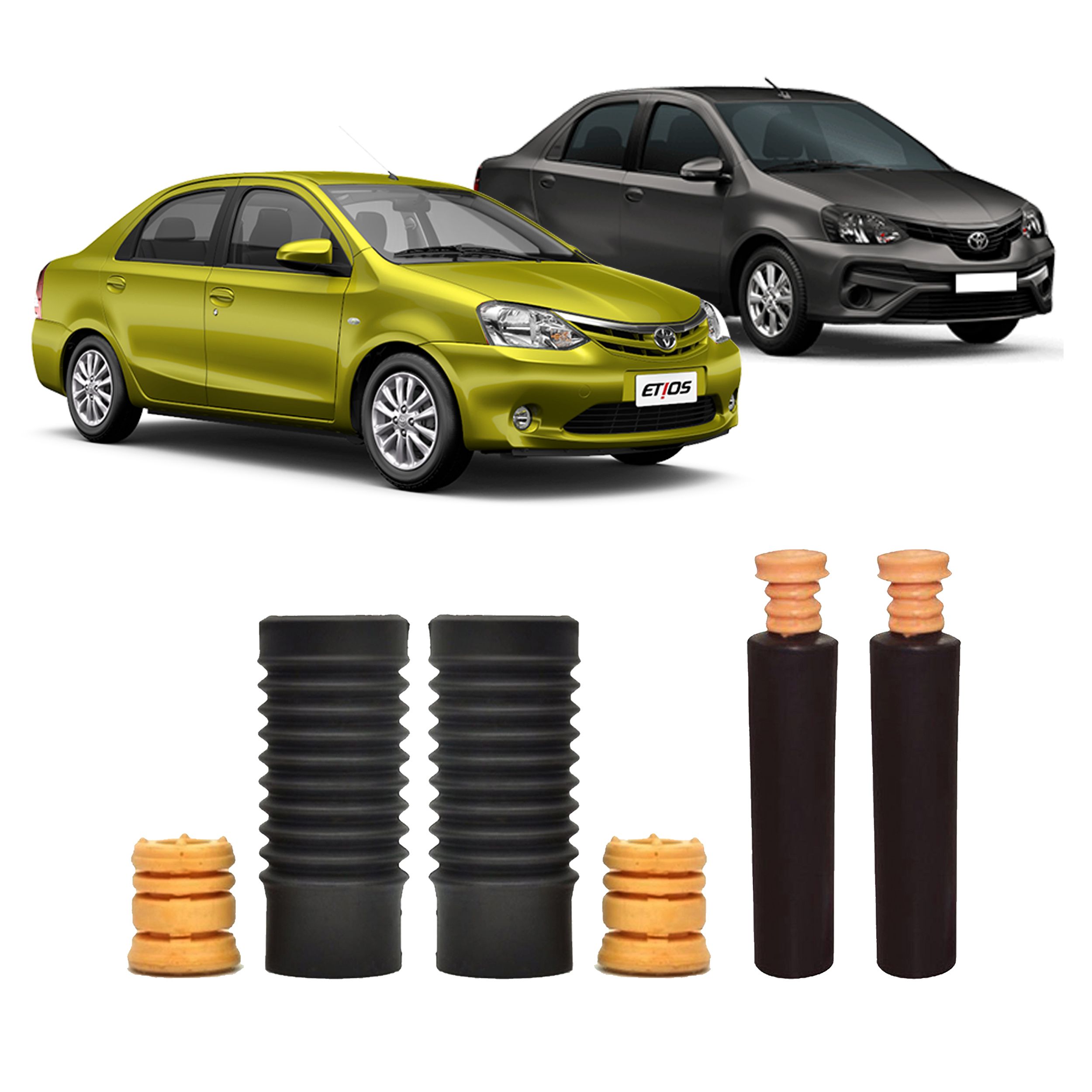 Par Kit Reparo Dianteiro Traseiro Etios Sedan 2017 2018 2019 - Auto ...
