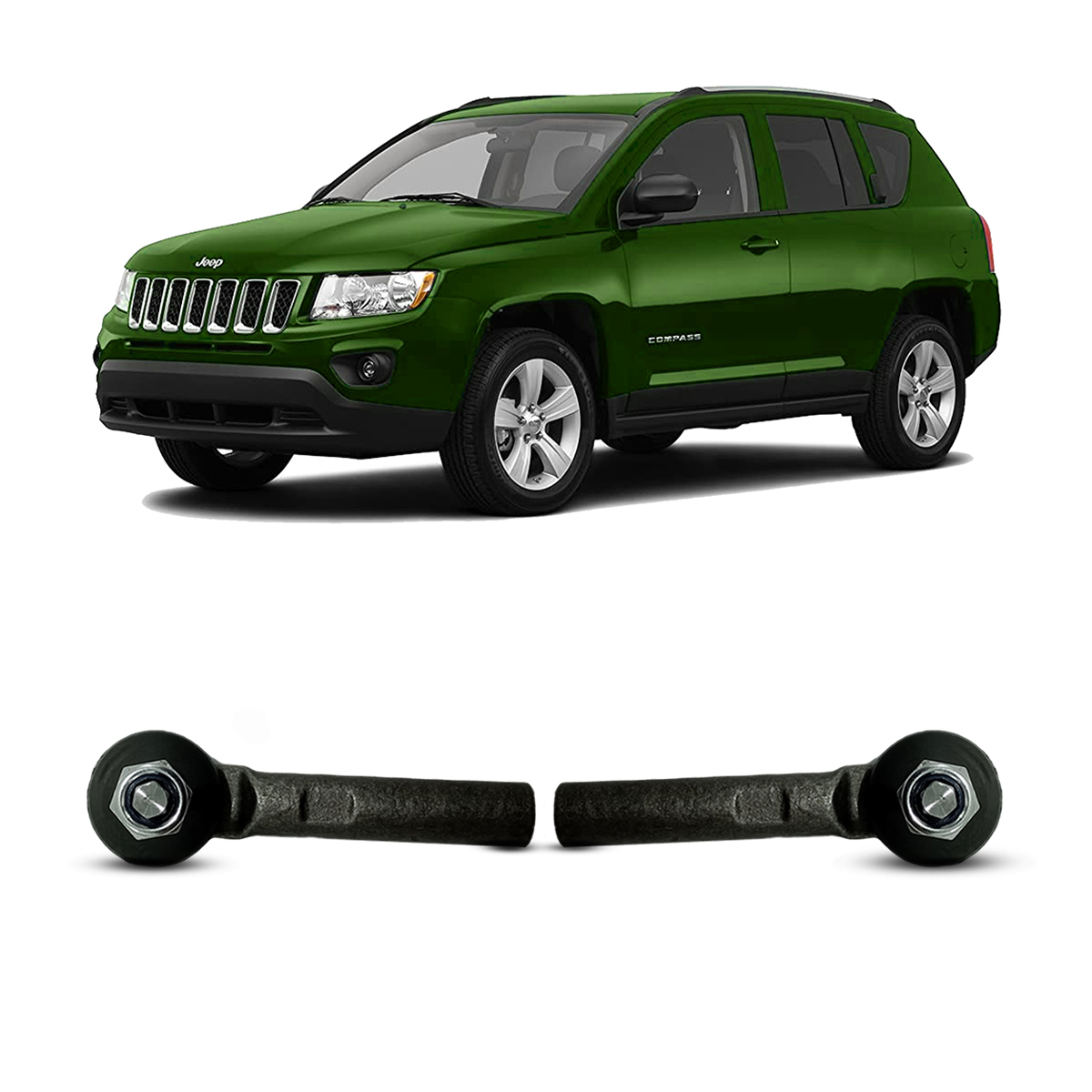 2 Ponteira Pivô Direção Dianteira Jeep Compass 2011 Até 2015 - Auto ...