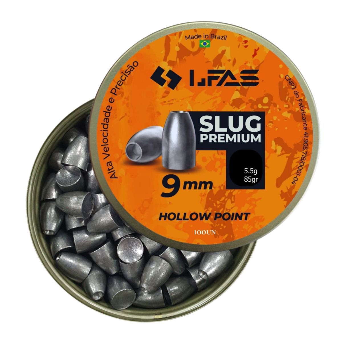 Chumbo 9mm Slug Premium 5,5g 85 Grains 100un PCP - LFAS - LFAS ...
