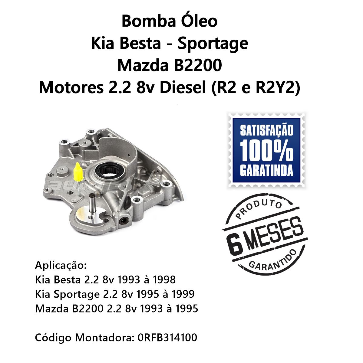 BOMBA OLEO KIA BESTA SPORTAGE MAZDA B2200 MOTORES 2.2 R2Y2 / R2 - autojoi