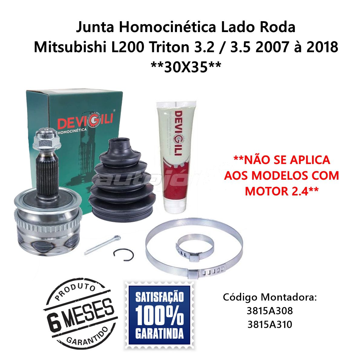 HOMOCINETICA L200 TRITON 3.2 3.5 2007 À 2018 - 30X35 - autojoi