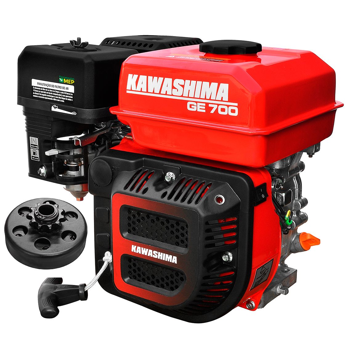 Motor a Gasolina Kawashima Ge700 7hp 212cc com Embreagem Centrifuga Coroa Em7 - Ferramentas MEP
