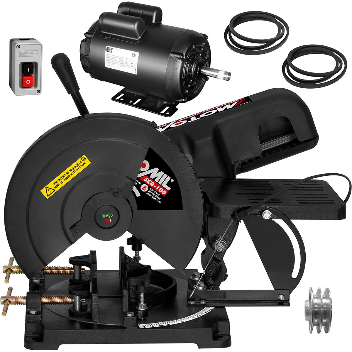 Serra Policorte Angular Motomil Sca100 com Motor 3cv 2p Pm2 ...