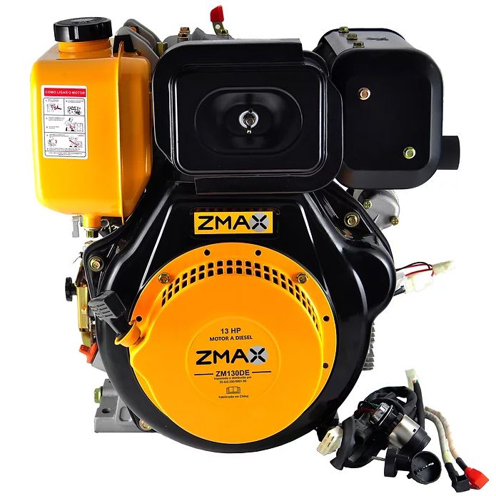 Motor a Diesel Zmax ZM130DE 13hp 456cc Partida Elétrica Zd4 ...