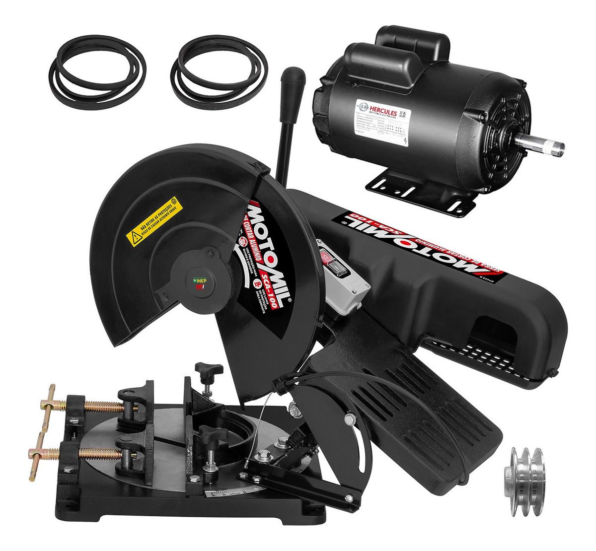 Serra de Cortar Alumínio Policorte Motomil Sca-100 com Motor Elétrico ...