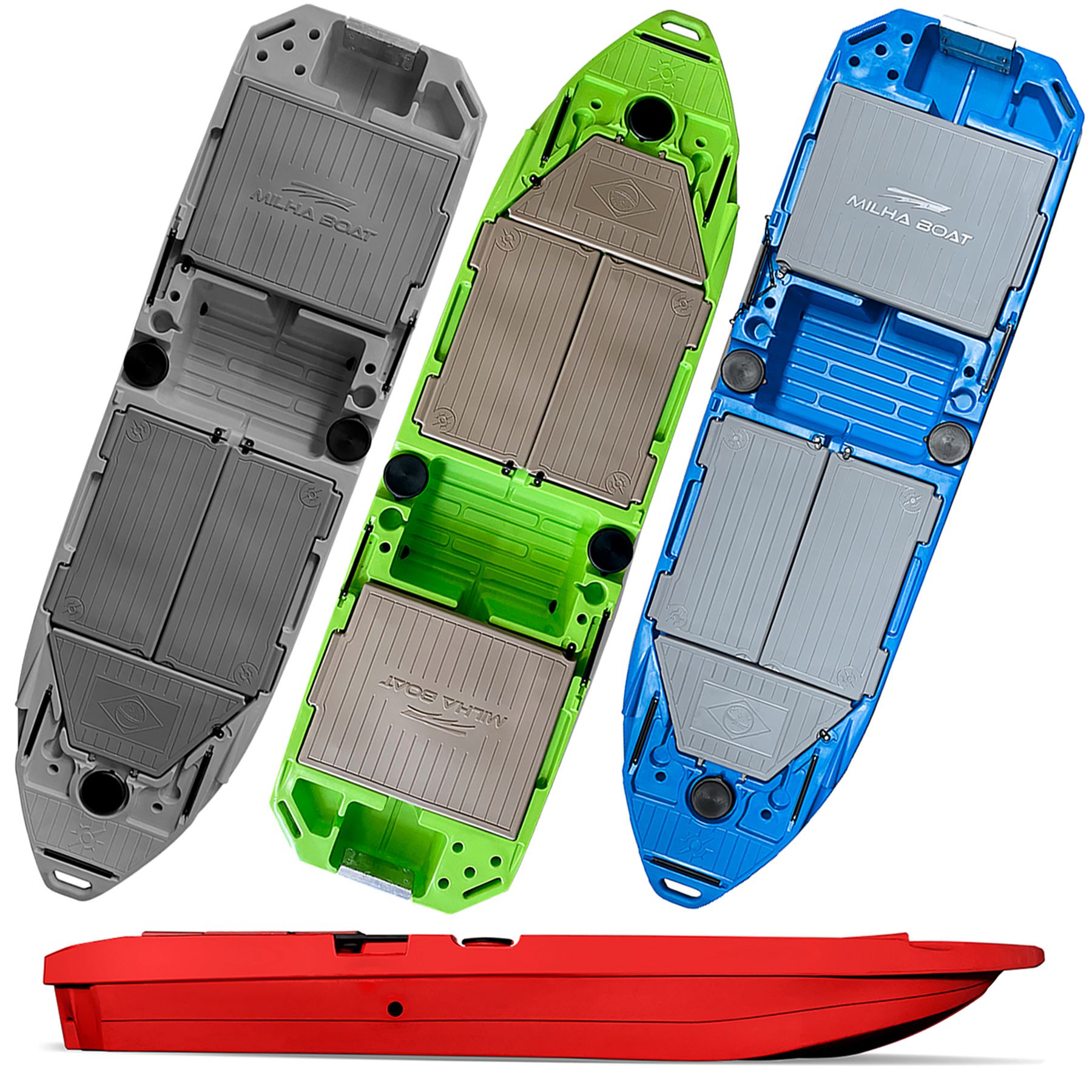 Super Caiaque Mine Barco Milha Náutica Milha Boat Cinza Mn03 ...