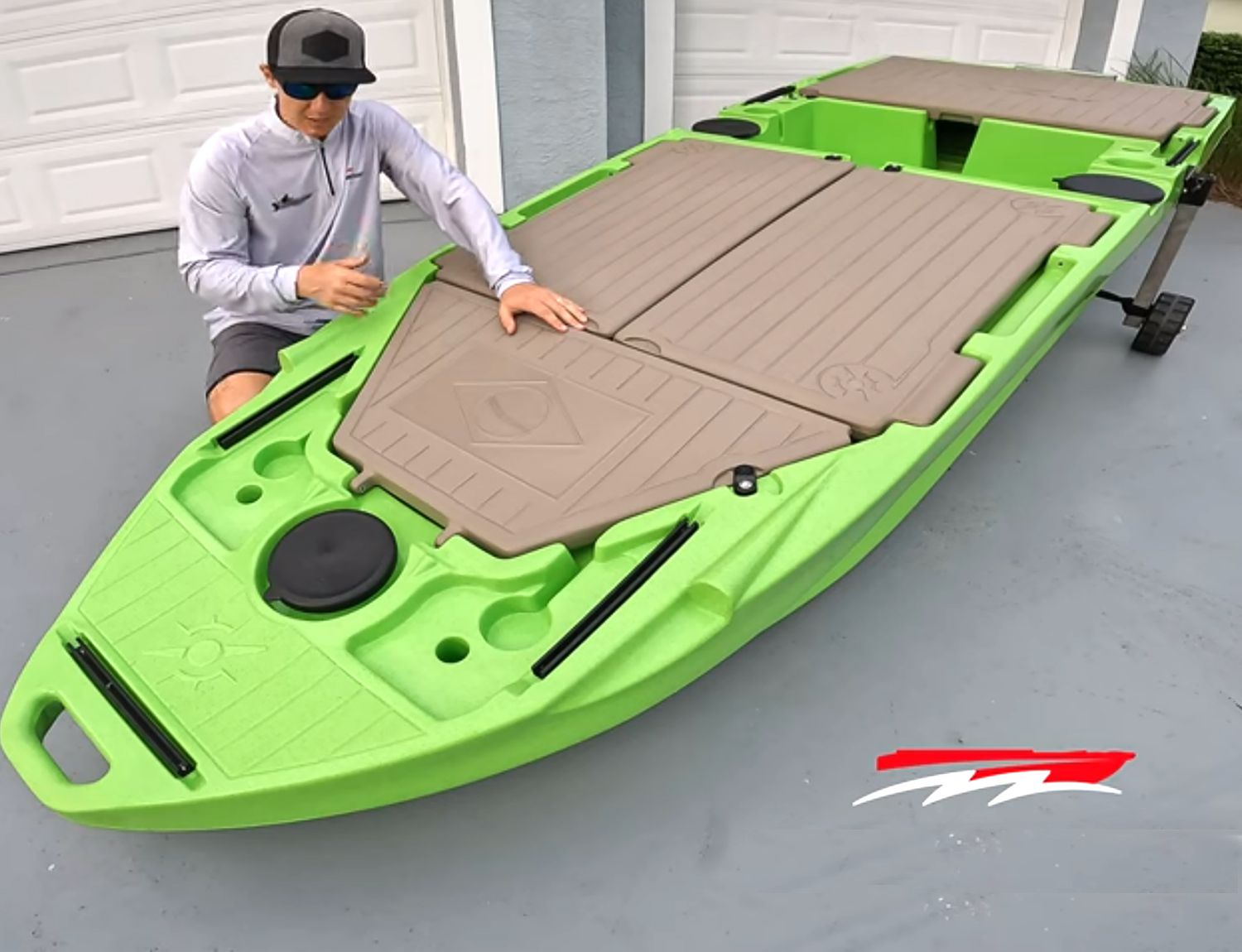 Super Caiaque Mine Barco Milha Náutica Milha Boat Cinza Mn03 ...