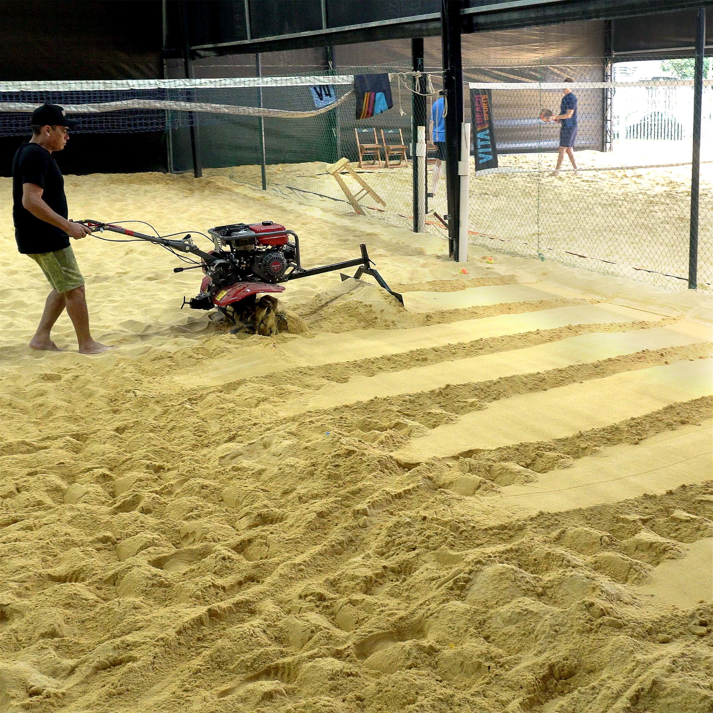 Máquina de Descompactar Nivelar Areia a Gasolina Branco Bttg 7,5hp ...