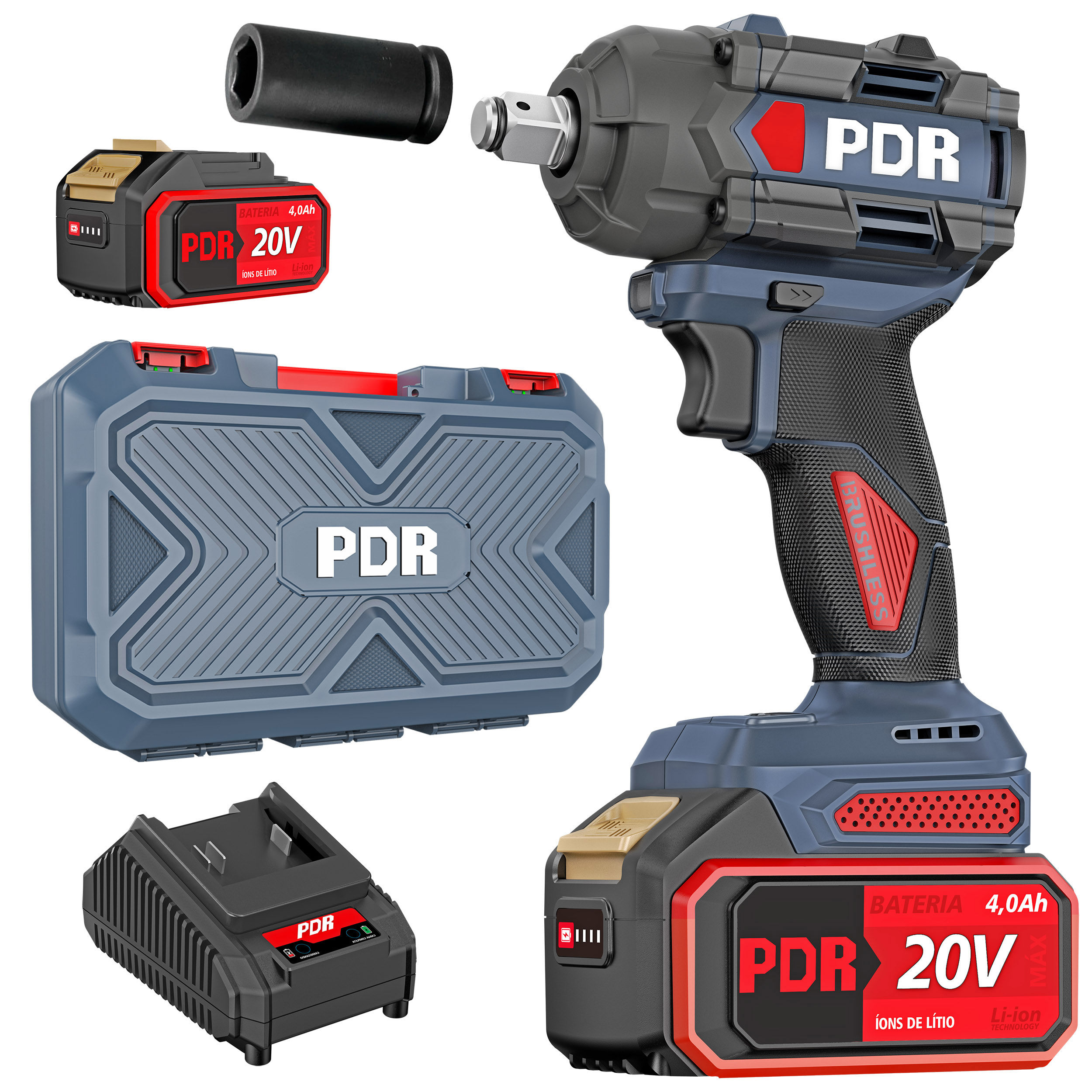 Chave Impacto 1/2 Pdr Pro-B630 Bateria 690nm Lítio 20v B630 ...