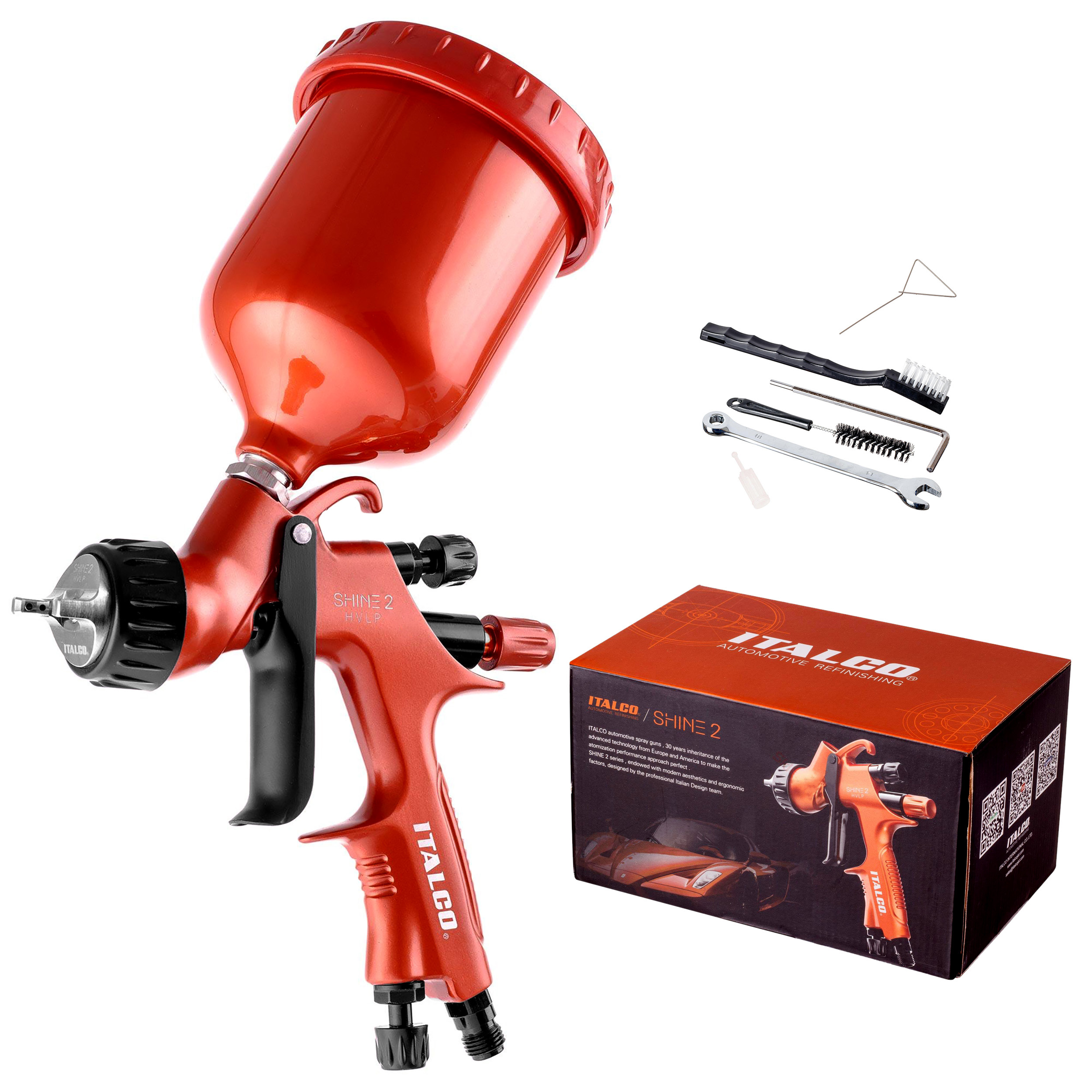 Pistola de Pintura Italco Shine 2 Cobre Premium Hvlp Bico 1,4mm 600ml ...