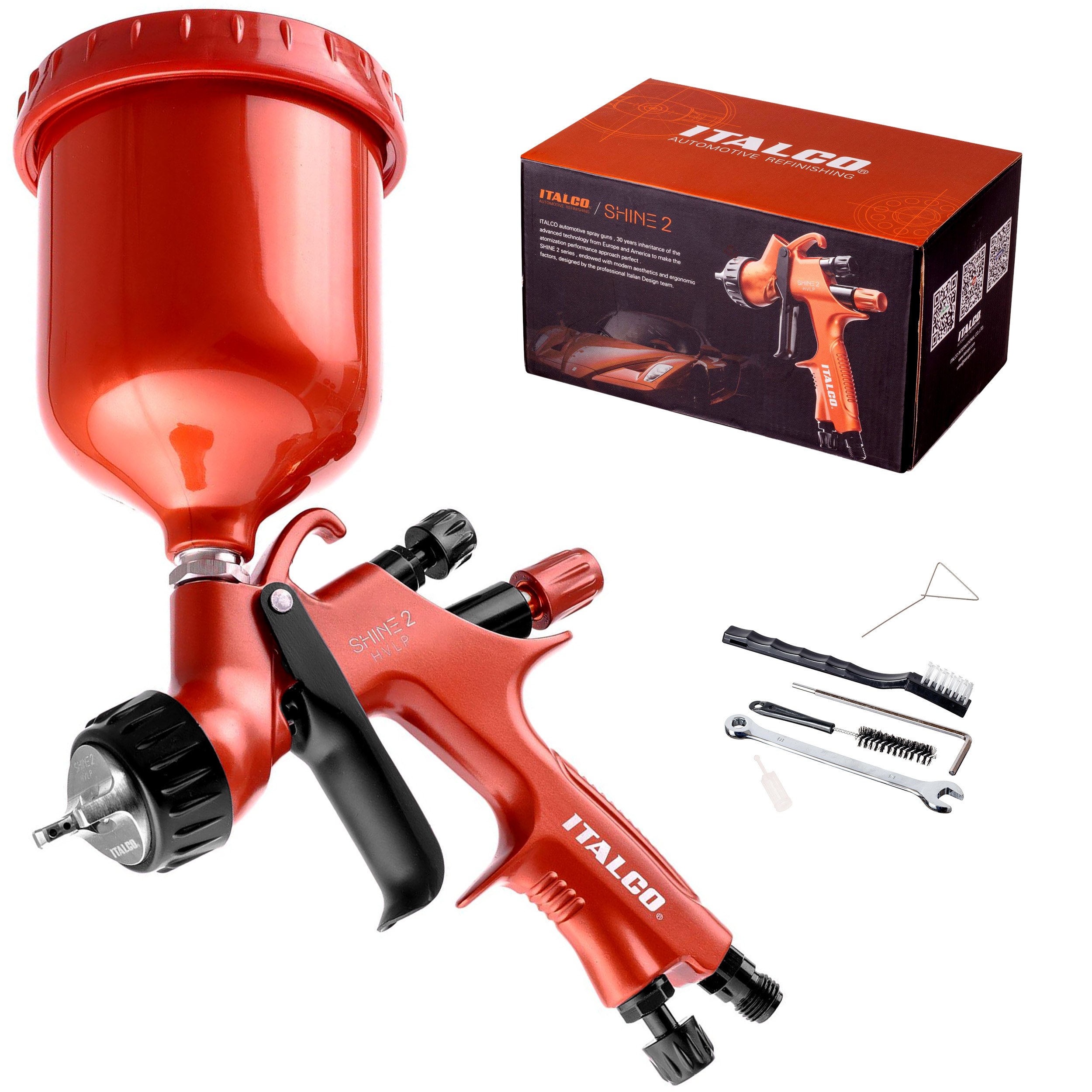 Pistola de Pintura Italco Shine 2 Cobre Premium Hvlp Bico 1,4mm 600ml ...