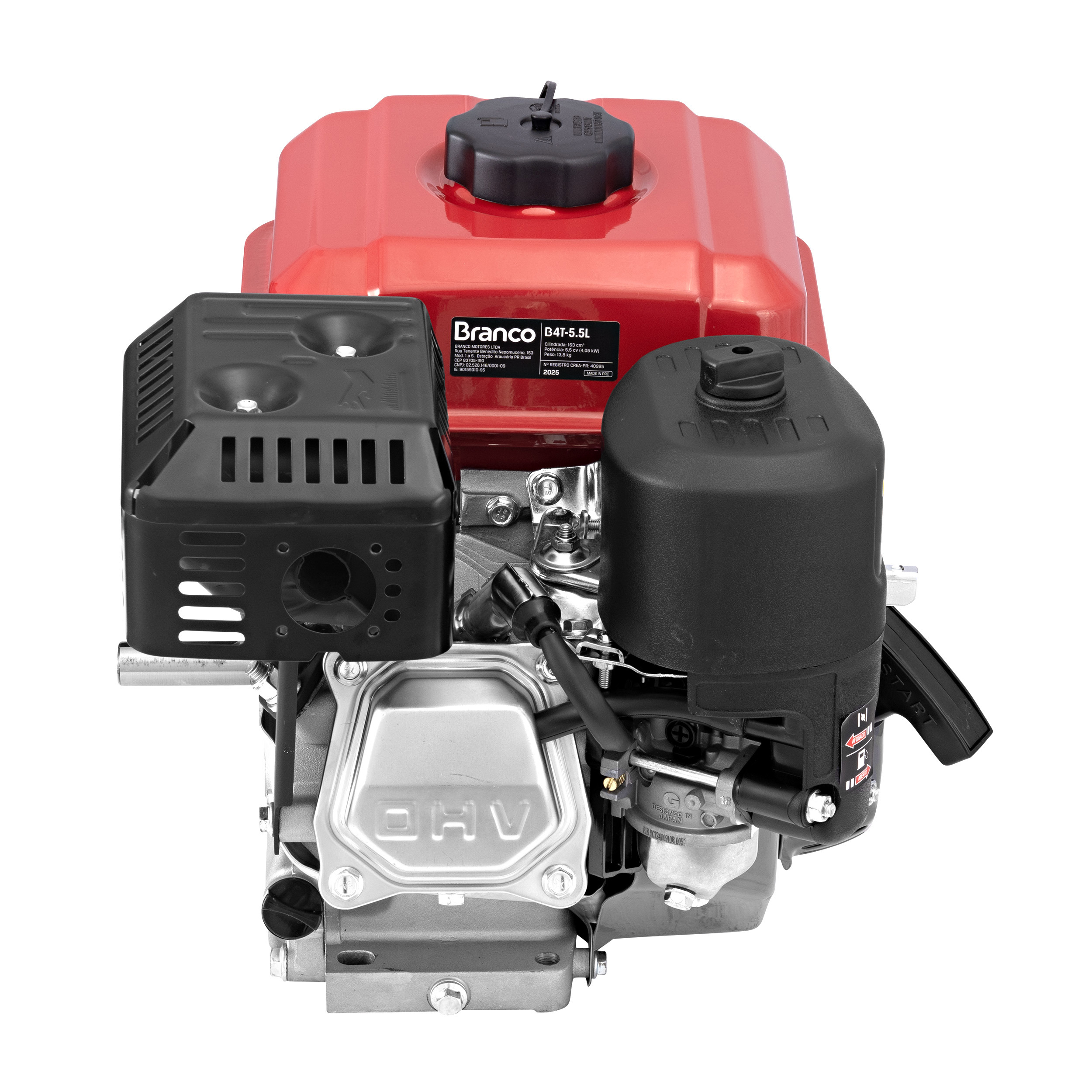 Motor Estacionário a Gasolina Branco B4T5.5L 5,5hp 163cc Bl5 ...
