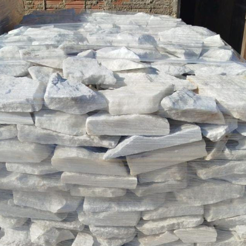 Pedra Moledo Branca Natural - Revestimento para Parede - Original Pedras