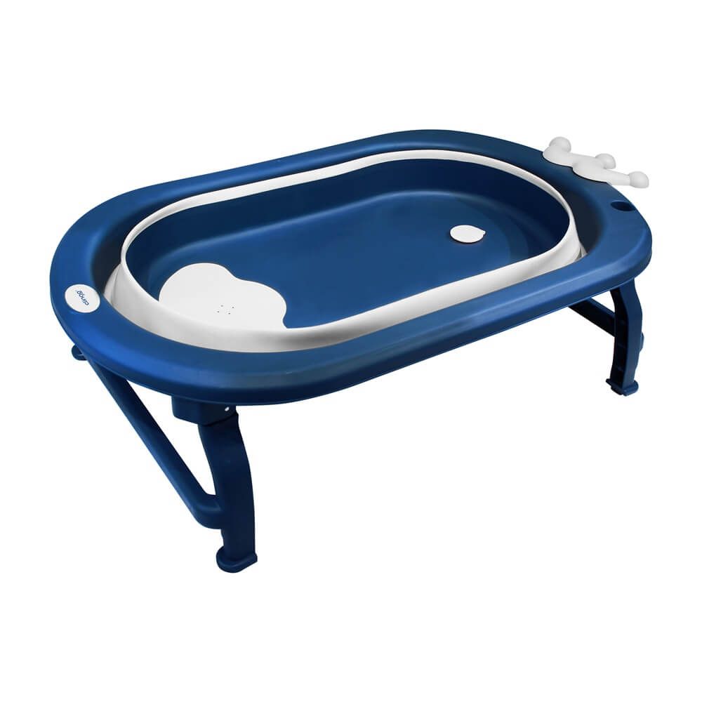 Banheira Portátil Infantil Dobrável e Flexível Coroa Azul - Clingo ...