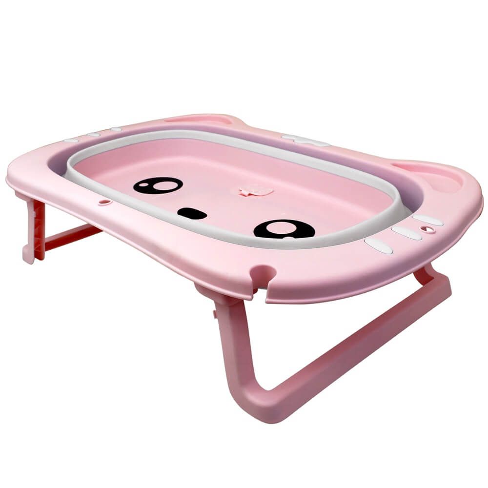 Banheira Portátil Infantil Dobrável e Flexível Gatinho Rosa - Clingo - Tutti Amore - A melhor ...