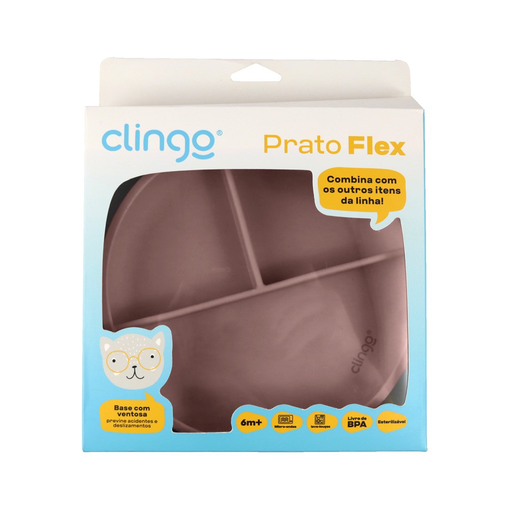 Prato de Silicone com Divisórias e Ventosa Rosa - Clingo - Tutti Amore ...