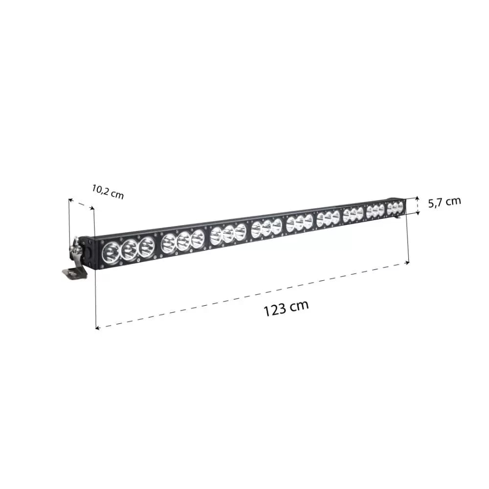 Barra Led Pro Alumínio 6000k 27 Super Leds 270w Âmbar 123cm Tarponn ...