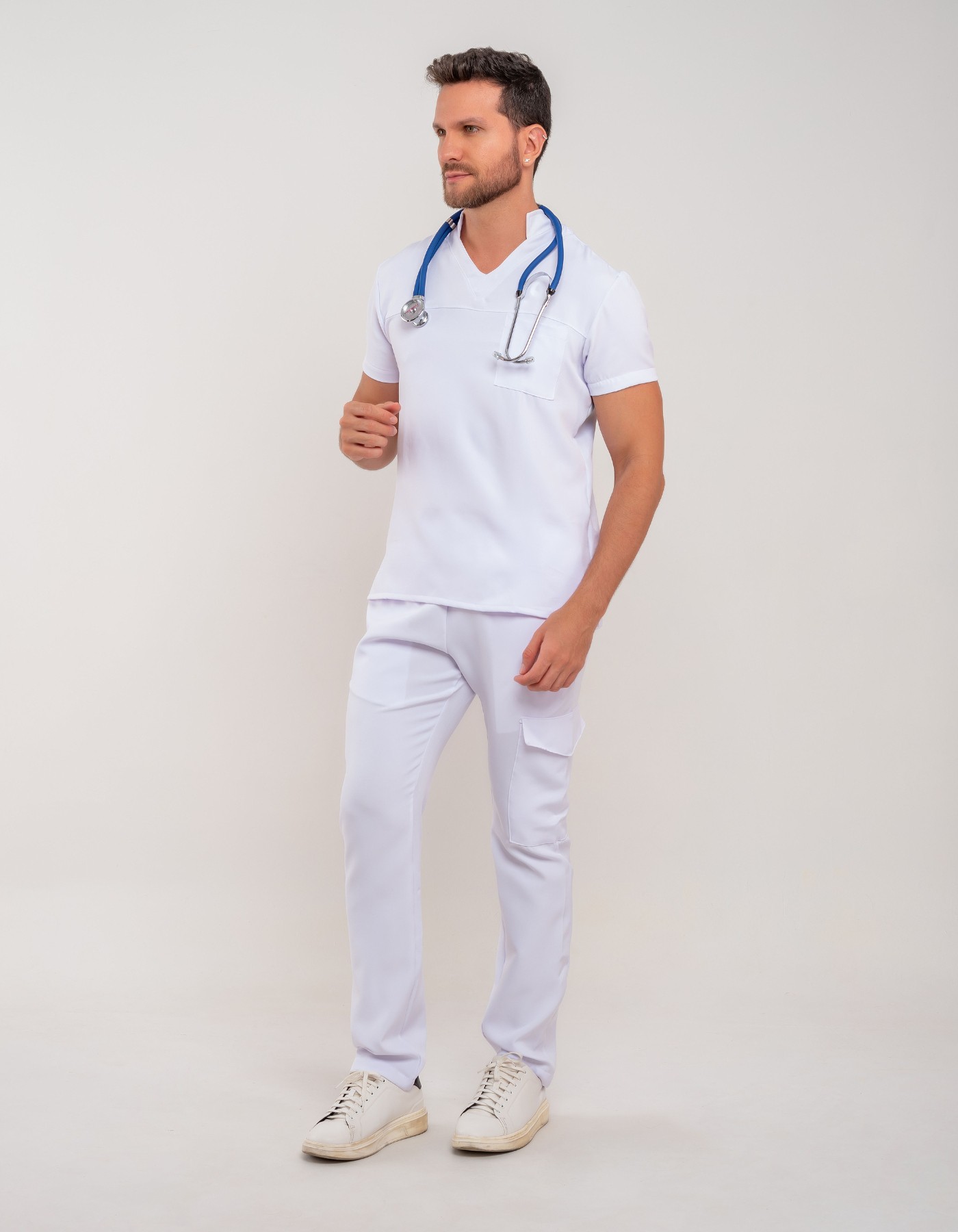 Scrub Masculino Harry Branco - Dra. Charm